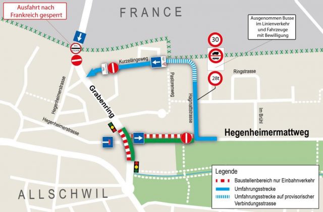 Allschwil carte 1 - Ville de Hégenheim